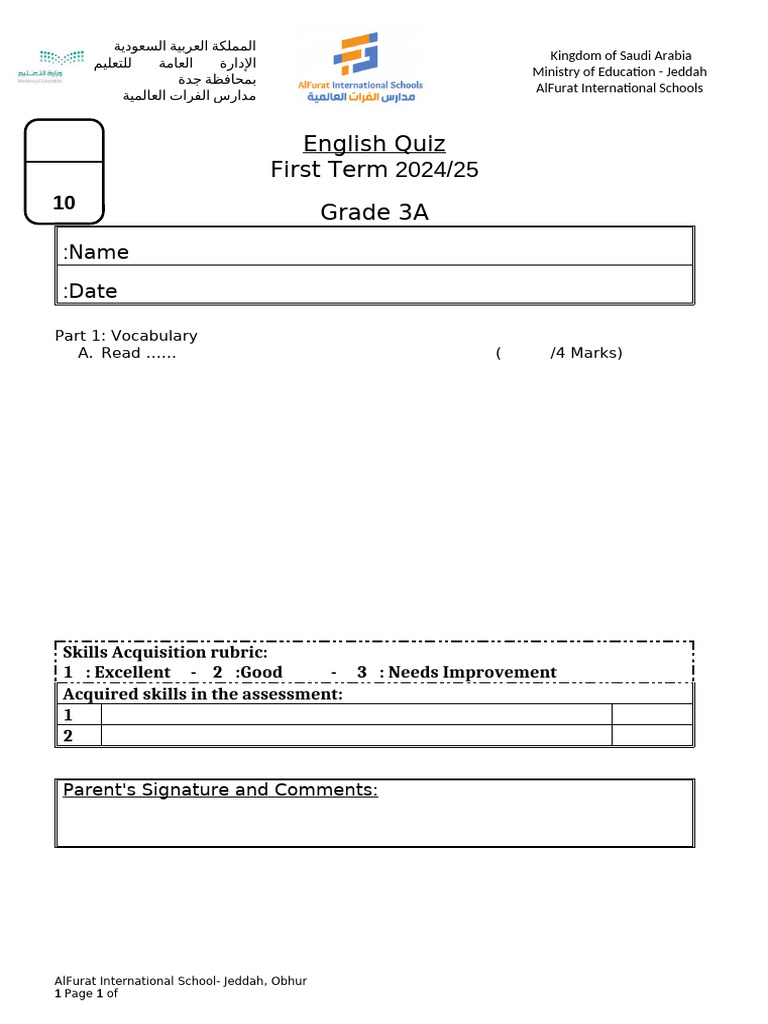 Quizzes Templates | PDF