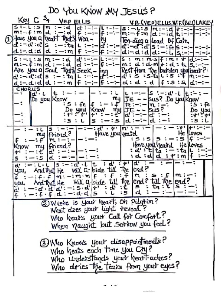 Do You Know My Jesus | PDF
