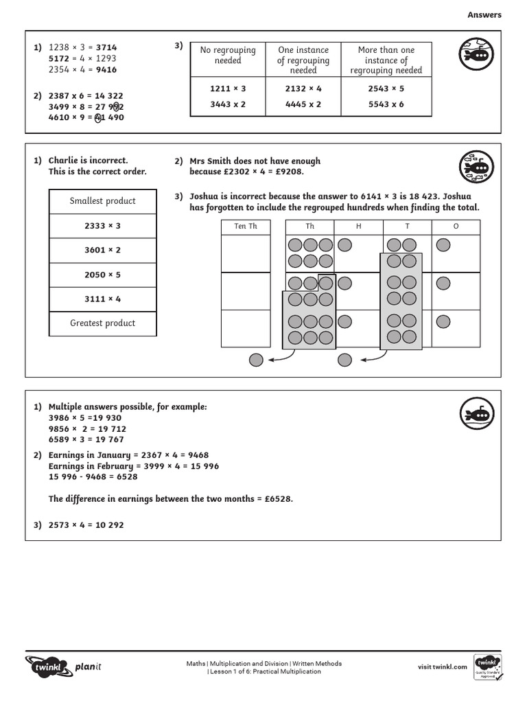 Diving Into Mastery Multiply Answers | PDF