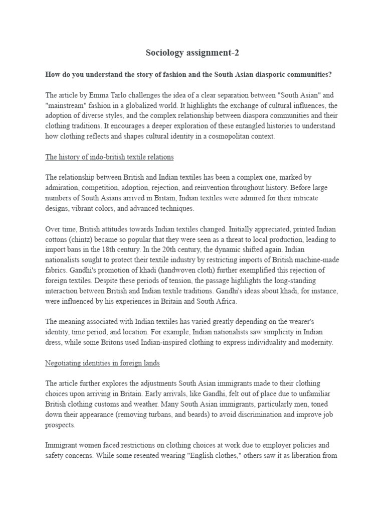 Sociology Assignment-2 | PDF