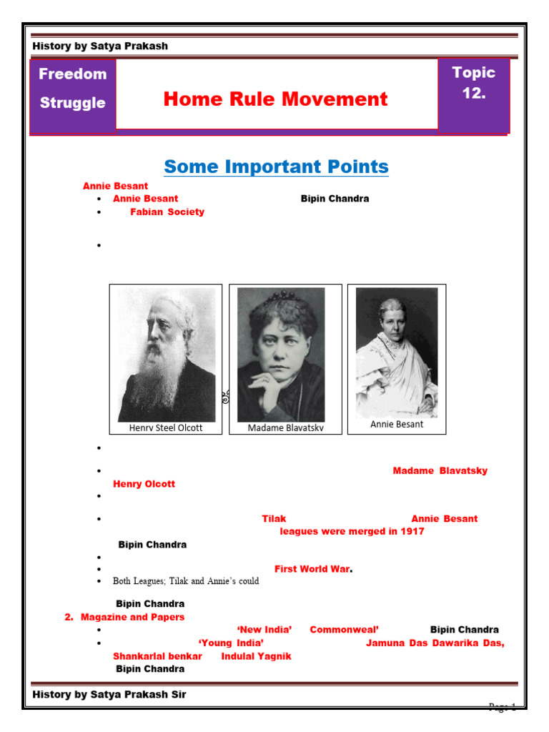 Home Rule Movement | PDF