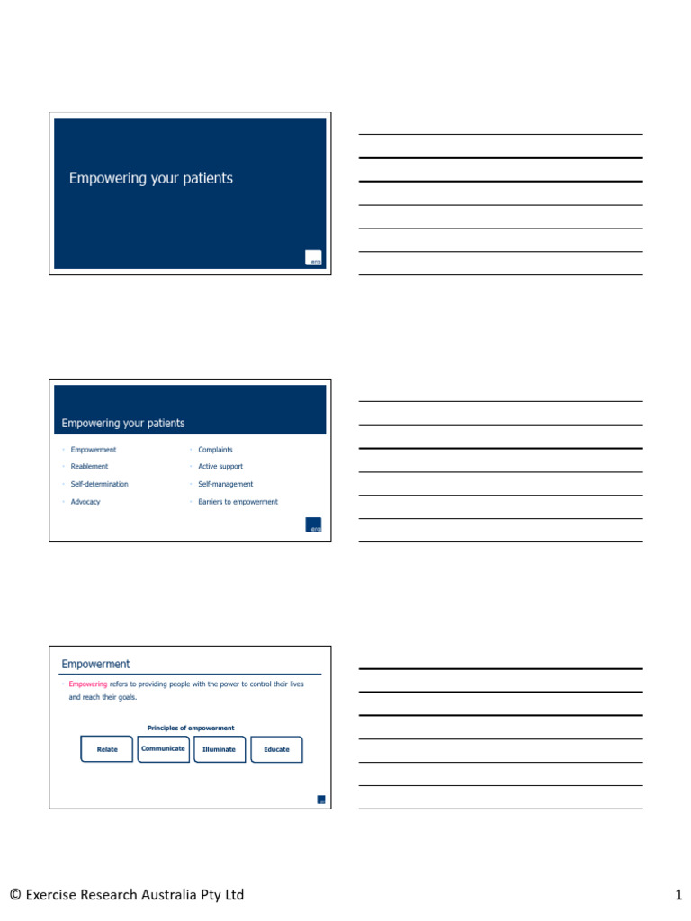 Empowering Your Patients - PPT Handout | PDF