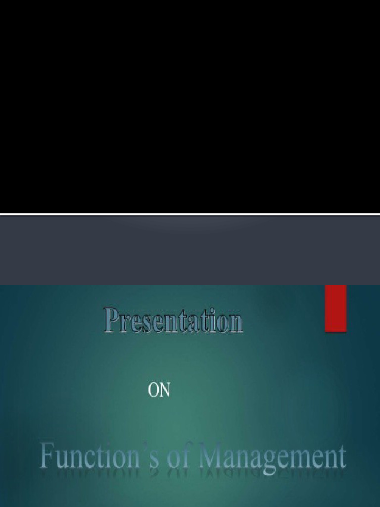 Presentation2 Function of Management | PDF