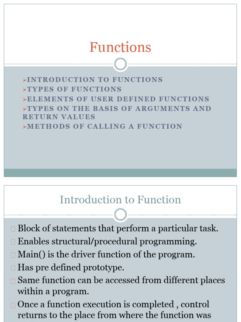 8 - Functions in C | PDF