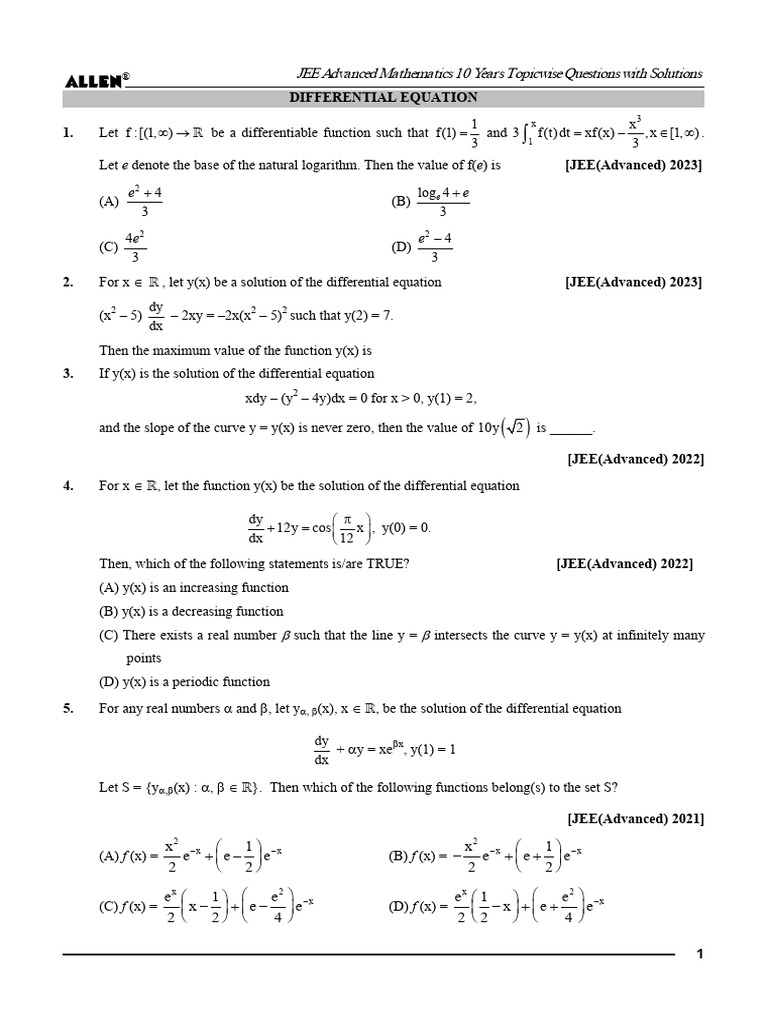 Differential Equation | PDF
