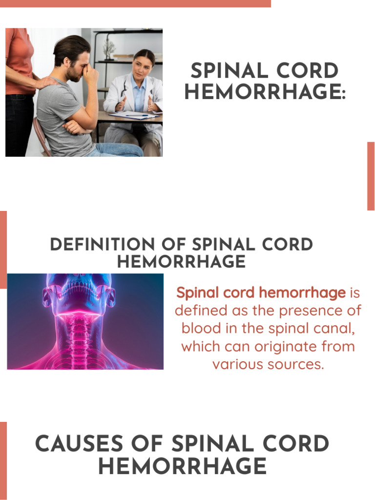 Slidesgo Comprehensive Overview of Spinal Cord Hemorrhage Definition ...
