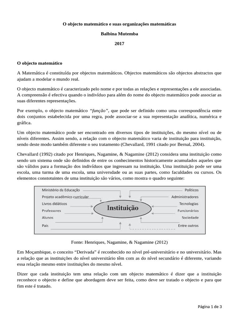 O objecto matemático | PDF