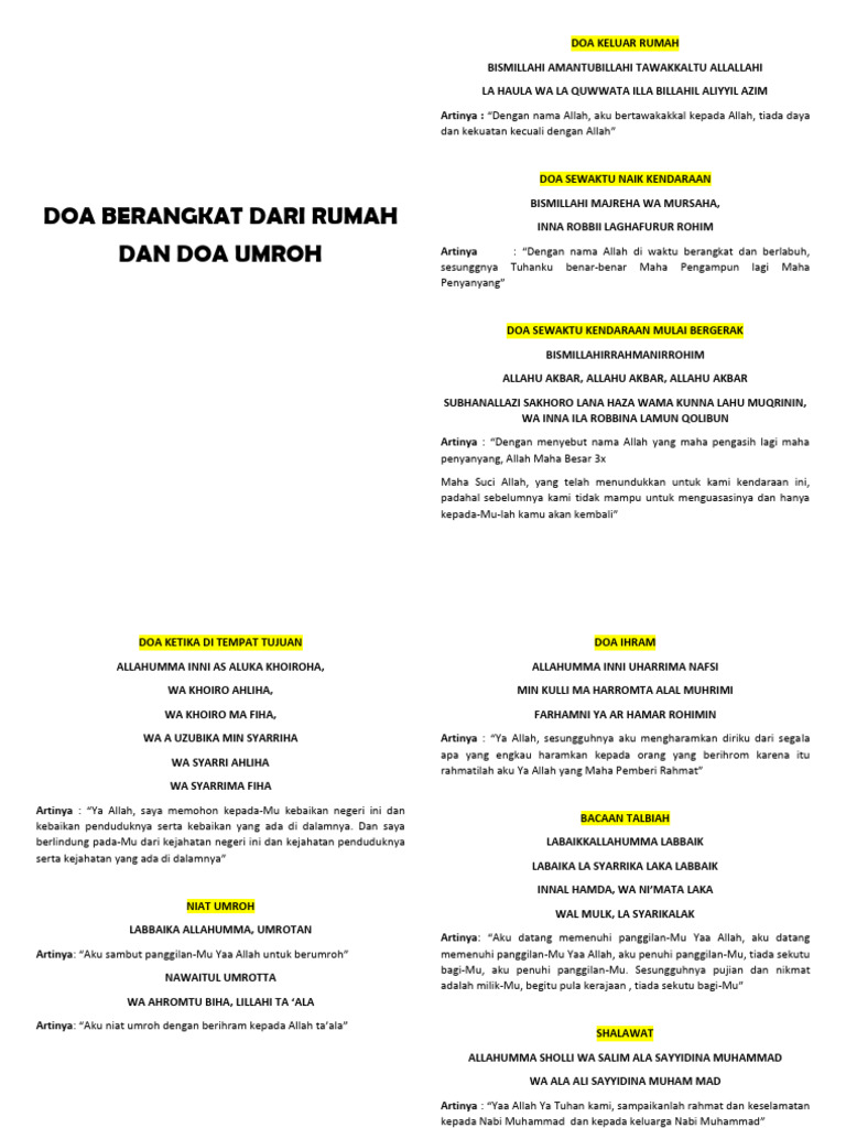 Kumpulan Doa Umroh Ver 4 Cover | PDF
