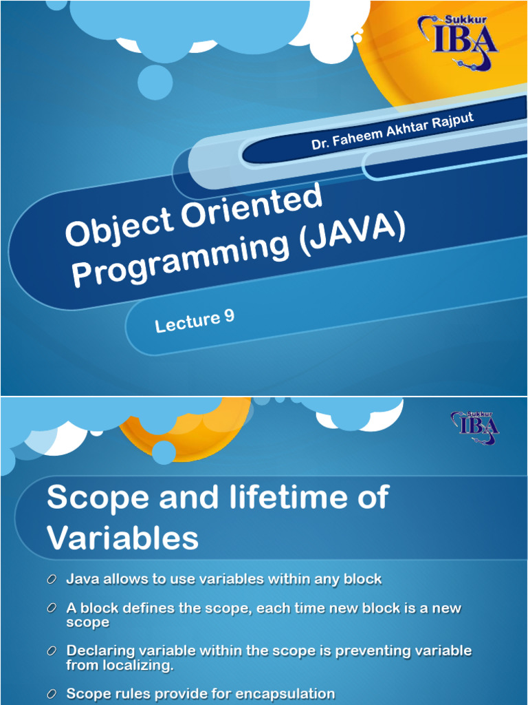 Lecture 9 OOP | PDF