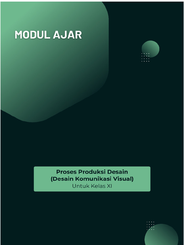 Modul Proses Produksi Desain XI DKV | PDF