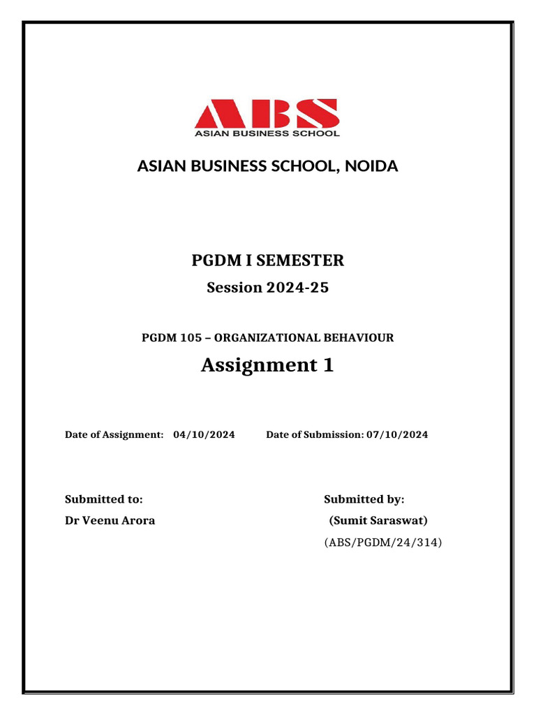 Sumit Ob Assignment | PDF