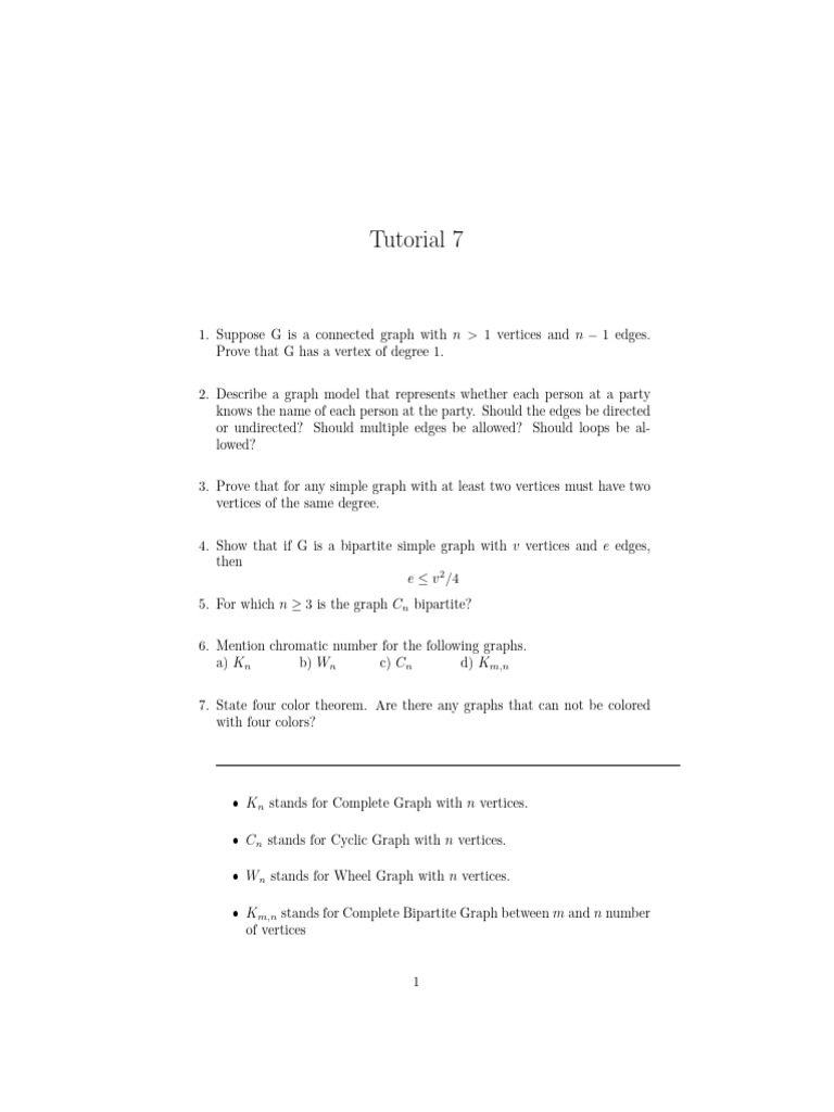 Tutorial 7 | PDF
