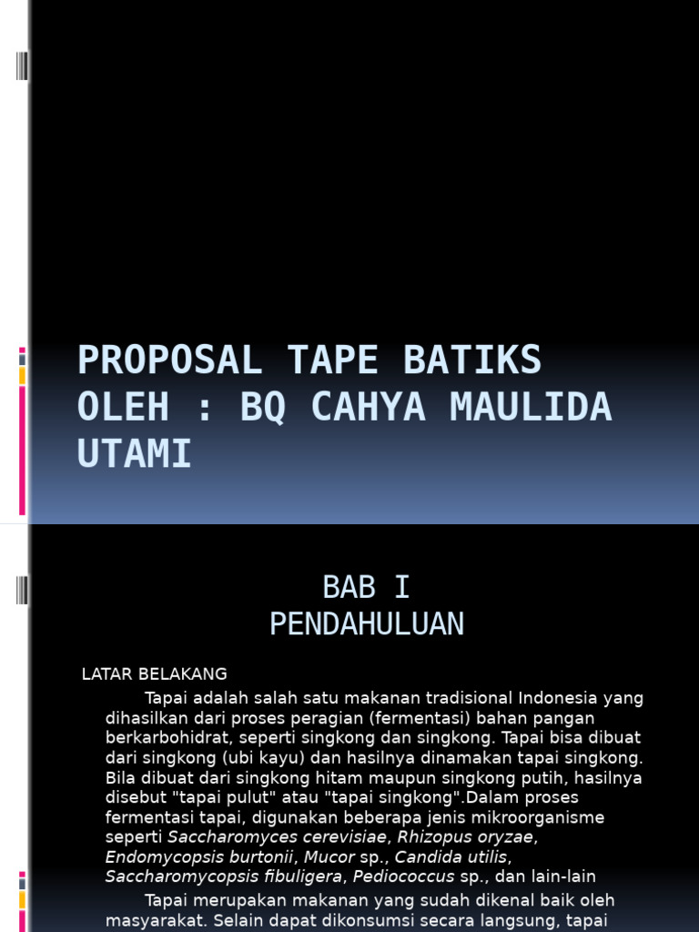 PROPOSAL TAPE | PDF