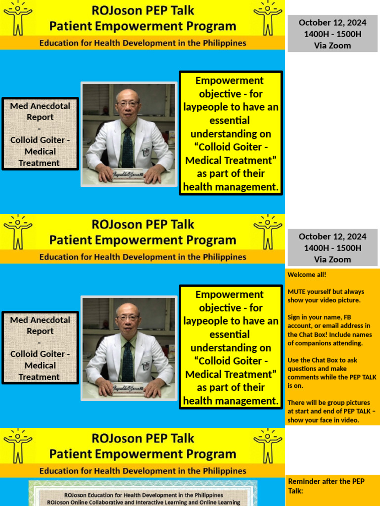 ROJoson PEP Talk: MAR - Colloid Goiter - Medical Treatment - FBS | PDF ...