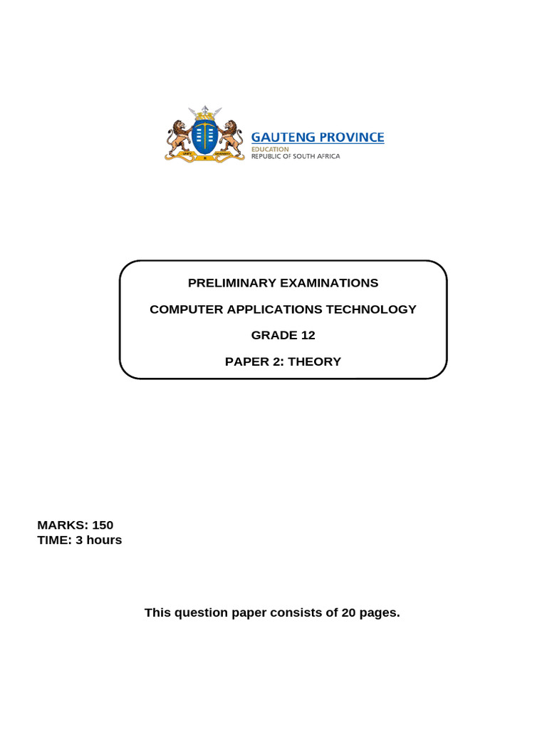 GR 12 Preliminary Exam 2019p2en | PDF