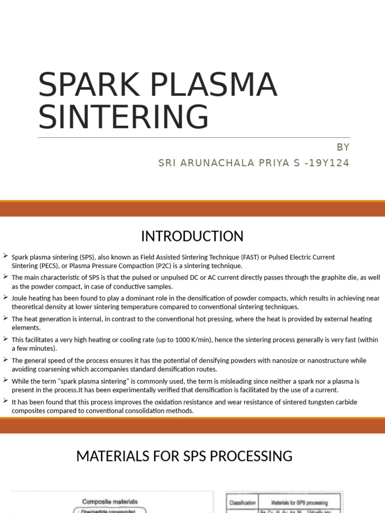 Spark Plasma Sintering | PDF