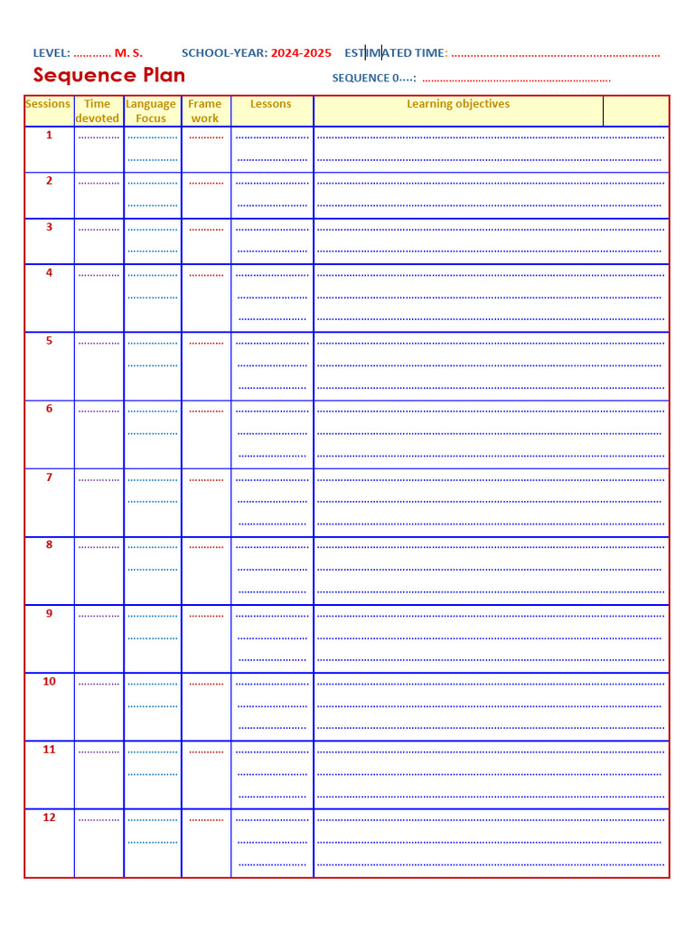 Empty Sequence Plan, Ver. 1, 24-25 | PDF