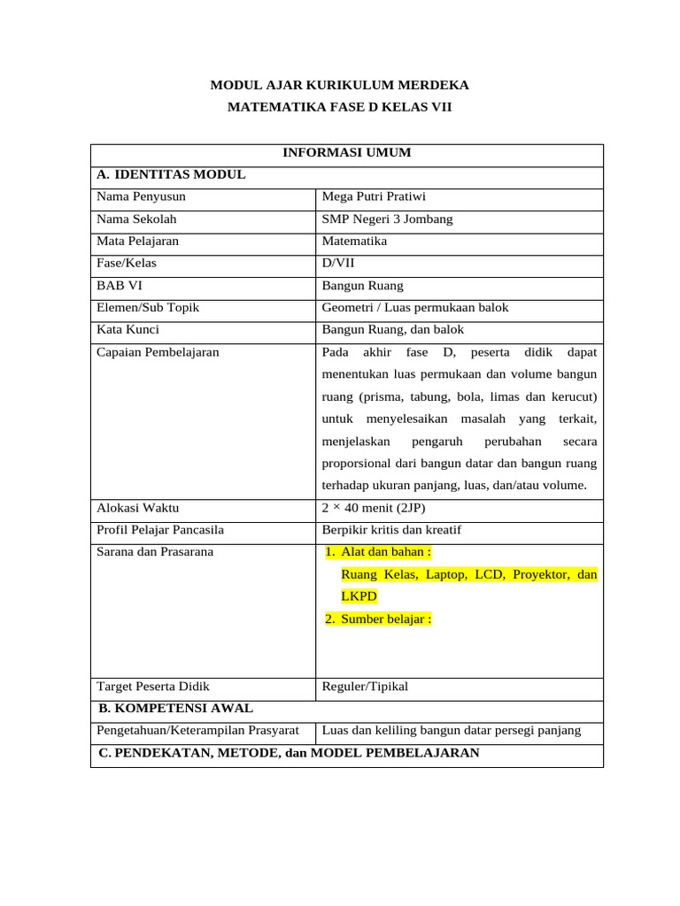 3.MODUL AJAR TaRL | PDF