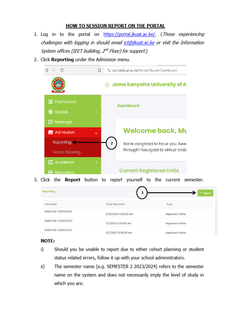 How To Session Report On The Portal | PDF