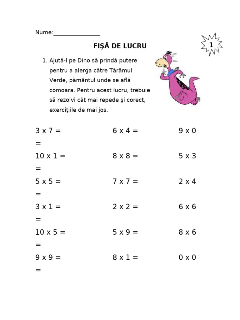 Clasa III Fise de Lucru | PDF