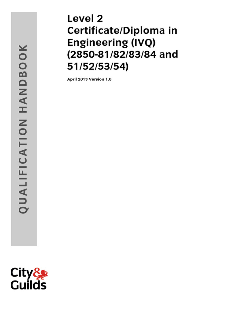 2850 L2 Cert Dip Qualification Handbook IVQ v2 | PDF