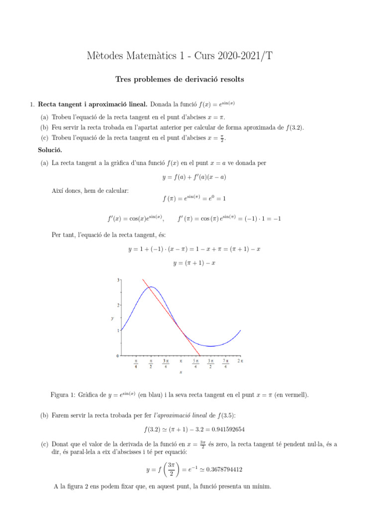 Problemes Resolts Derivació | PDF