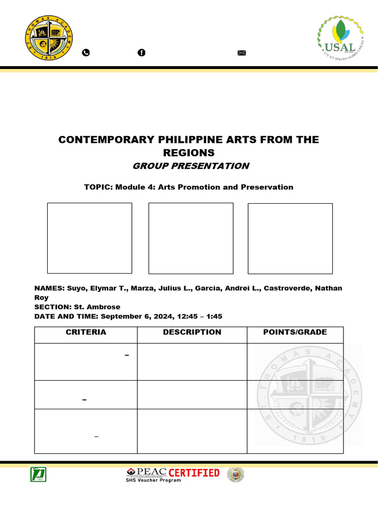 Rubrics Group Presentation | PDF | Behavior Modification | Career & Growth