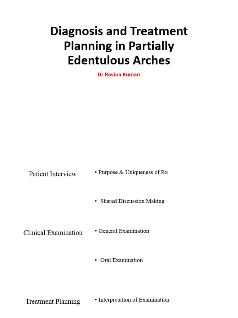 Diagnosis & Treatment Planning RPD | PDF