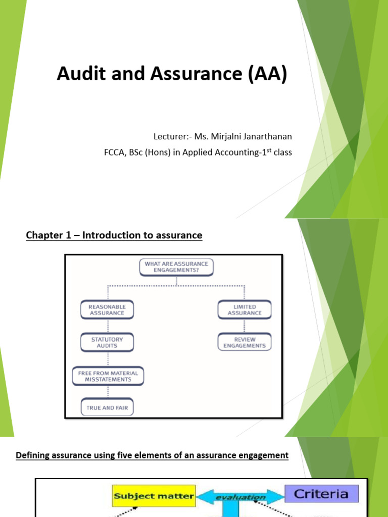 Chapter 1 - Introduction To Assurance | PDF