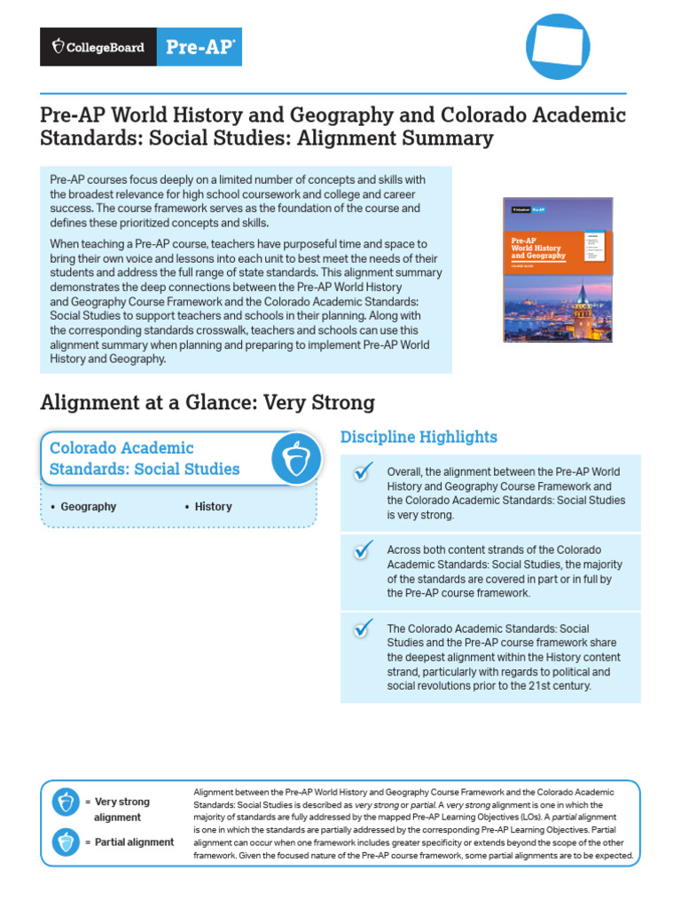 Pre Ap World History Geometry Crosswalk Summary Colorado | PDF