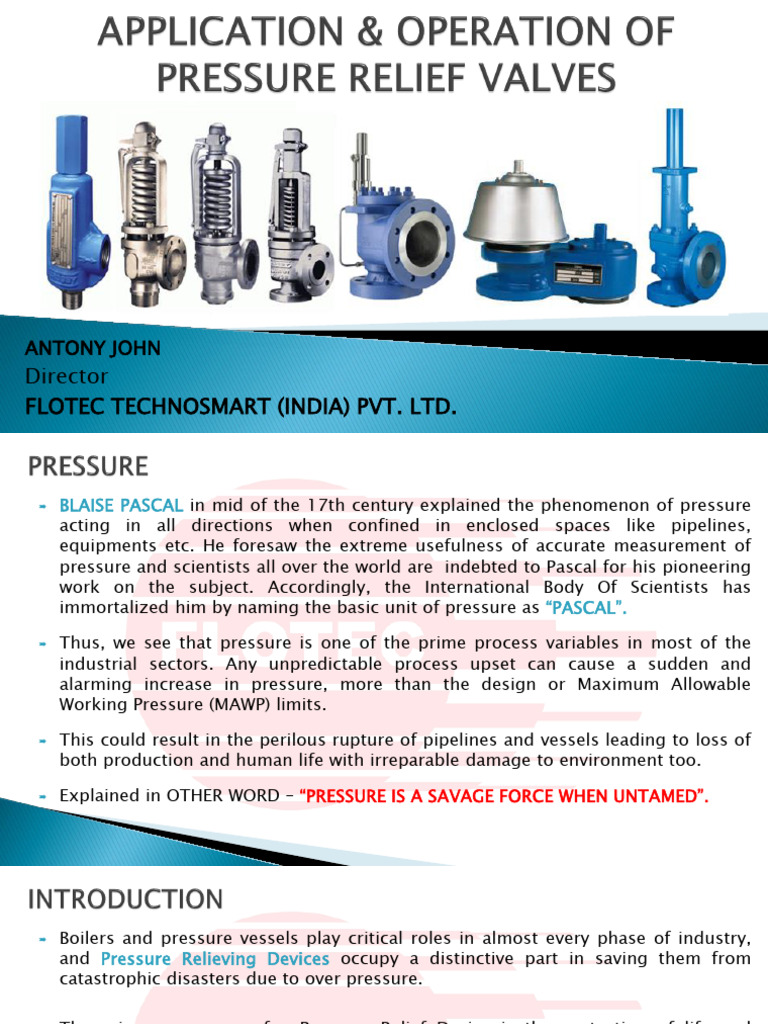 Training for Application & Operation of Pressure Relief Valves | PDF