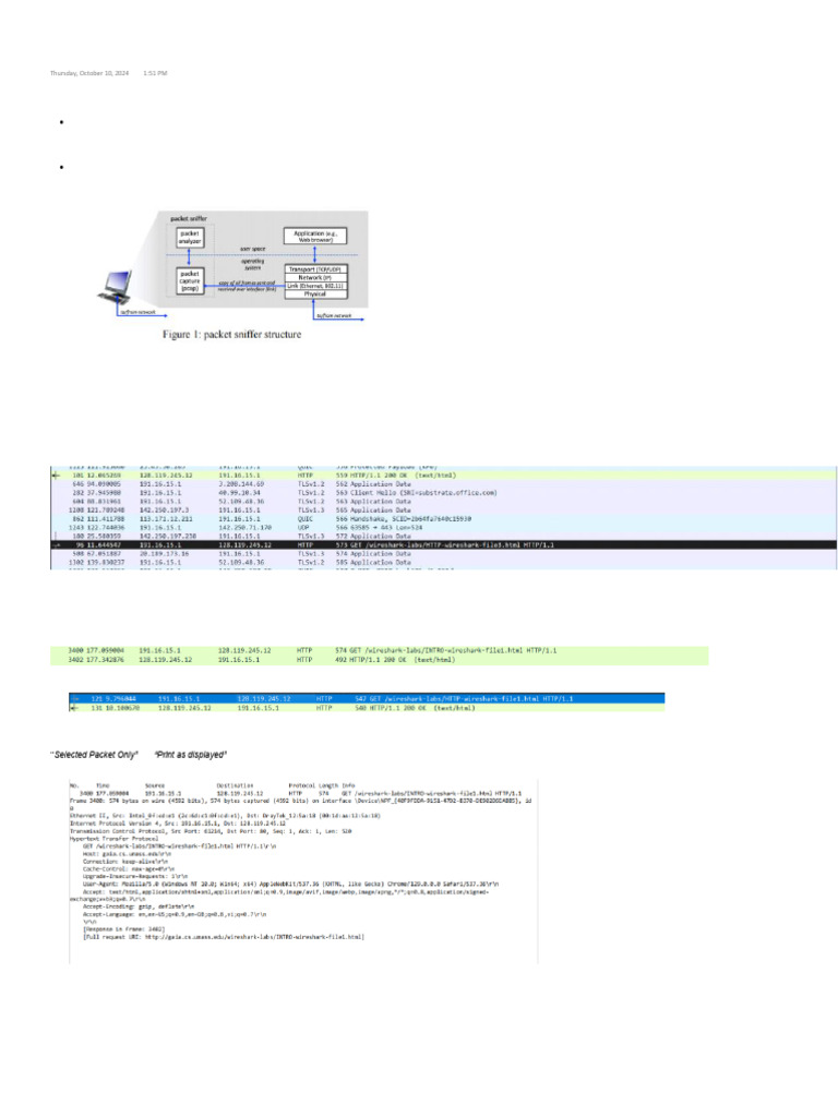 WireShark Lab Getting Started v8.0 | PDF