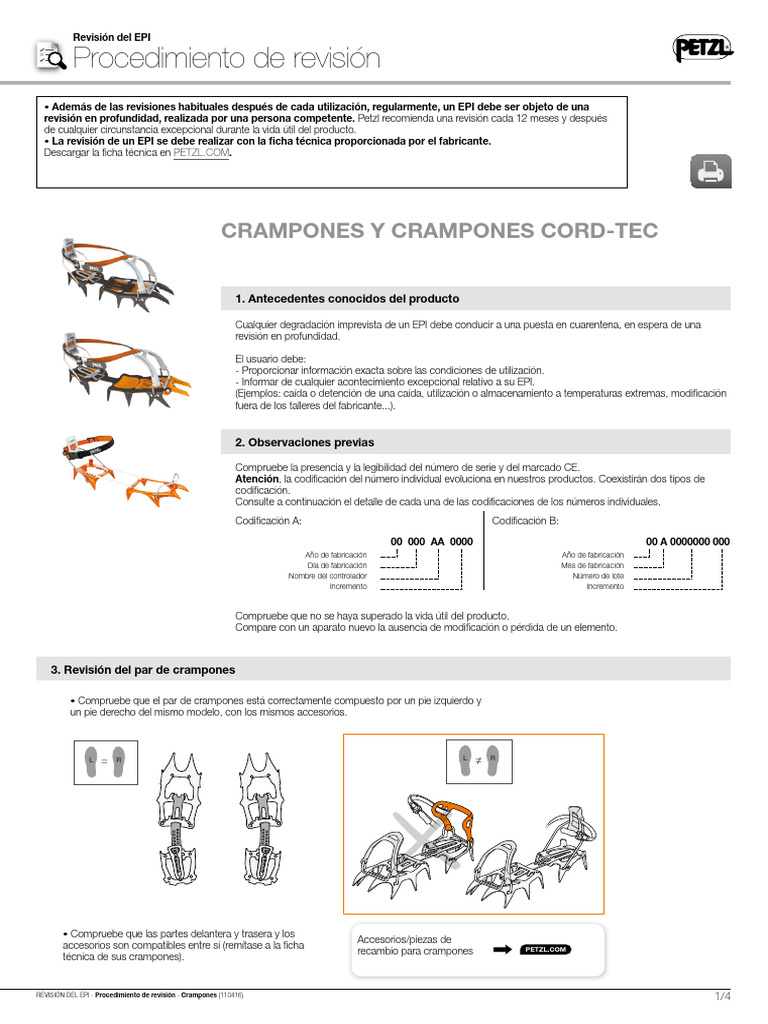 Verif EPI Crampons Procedure ES | PDF