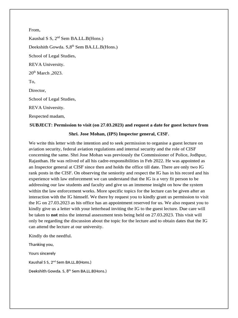Permission letter | PDF