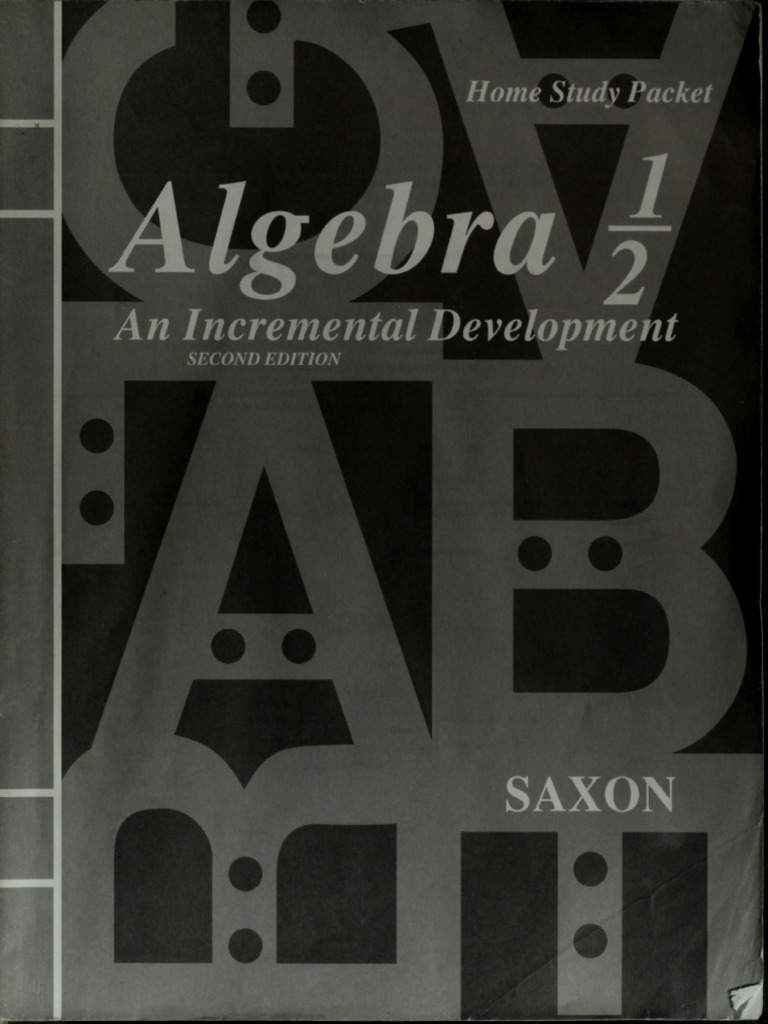 Saxon Algebra 1/2 Home Study Packet | PDF | Mathematics