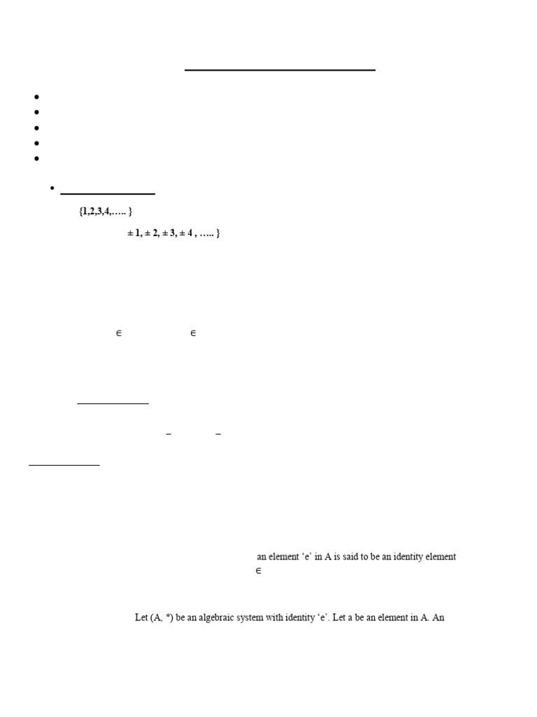 Algebraic Systems Overview | PDF | Group (Mathematics) | Teaching ...