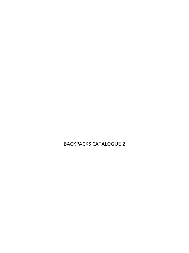Backpacks Catalogue 2 240816 123227 | PDF