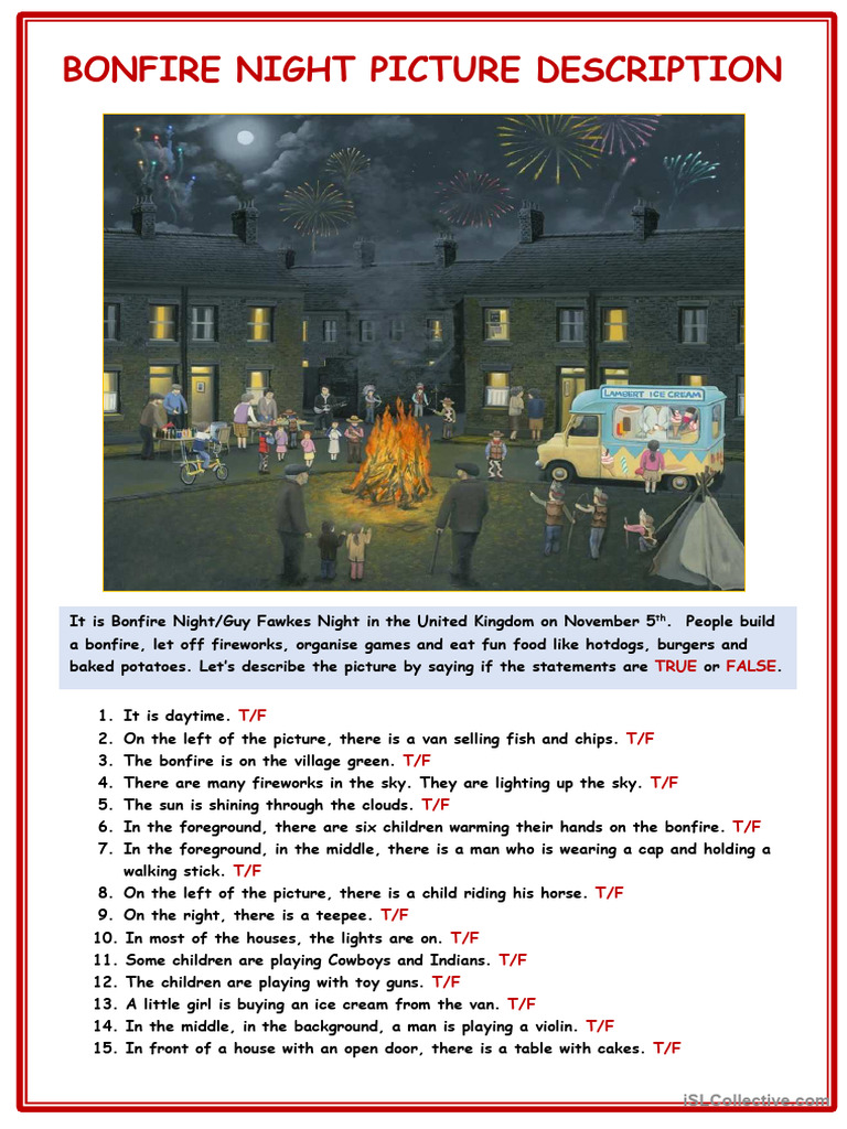 Bonfire Night Picture Description | PDF