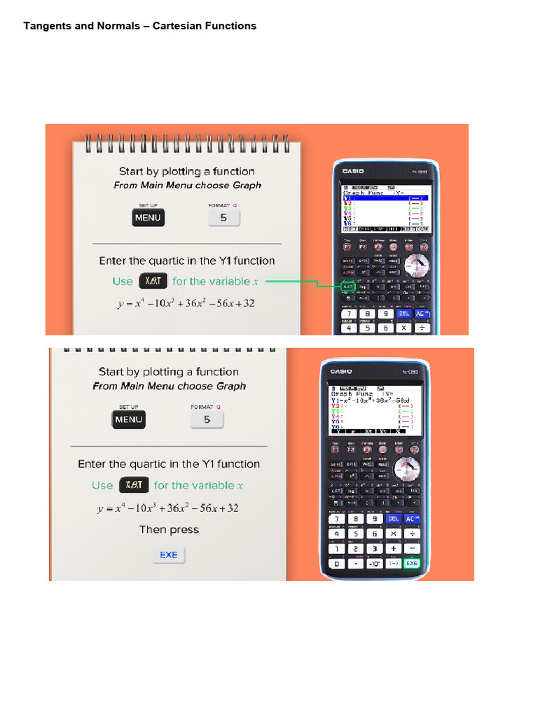 Tangents and Normals – Cartesian Functions | PDF