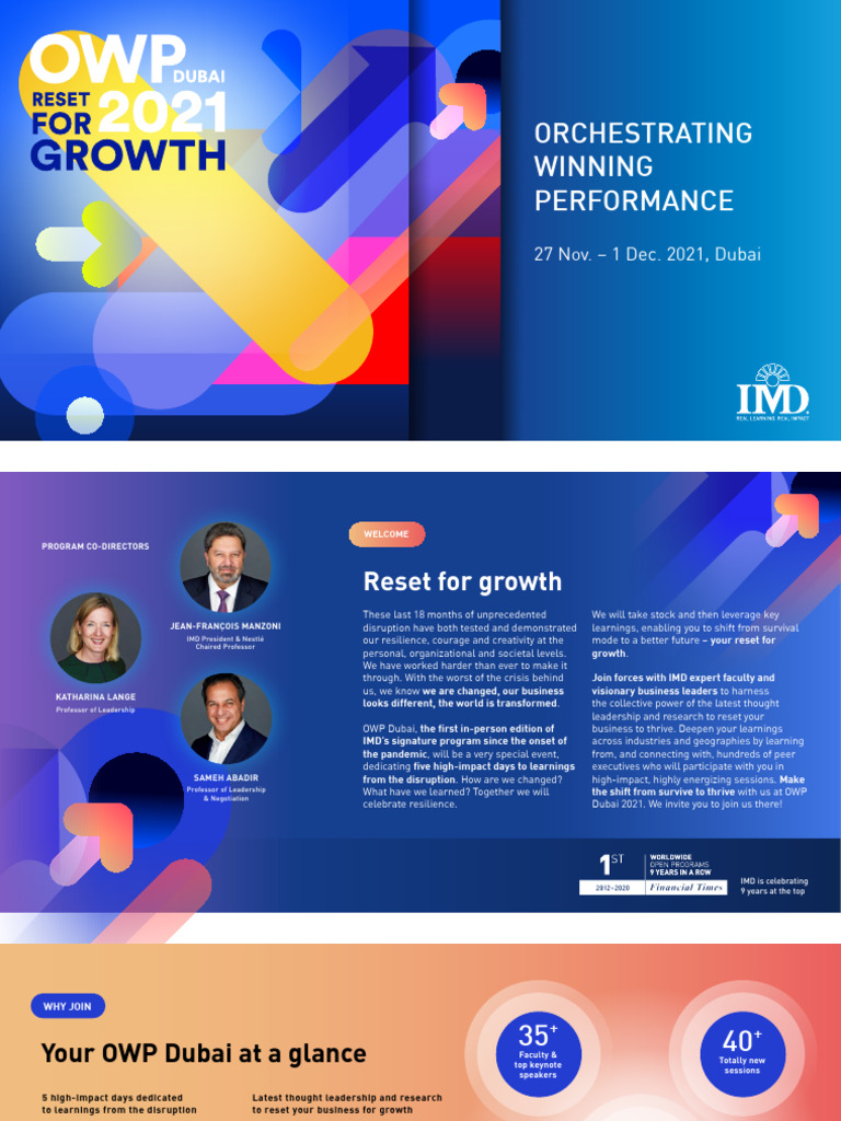 IMD OWP Dubai Brochure | PDF