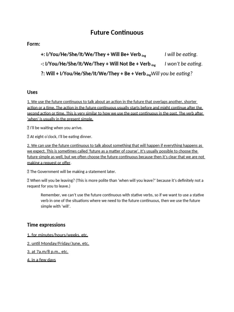 10. Future Continuous | PDF