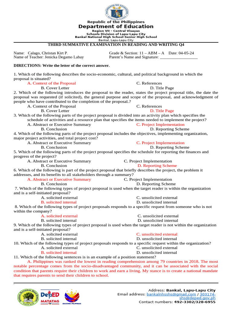 RW Q4 Summative 3 | PDF