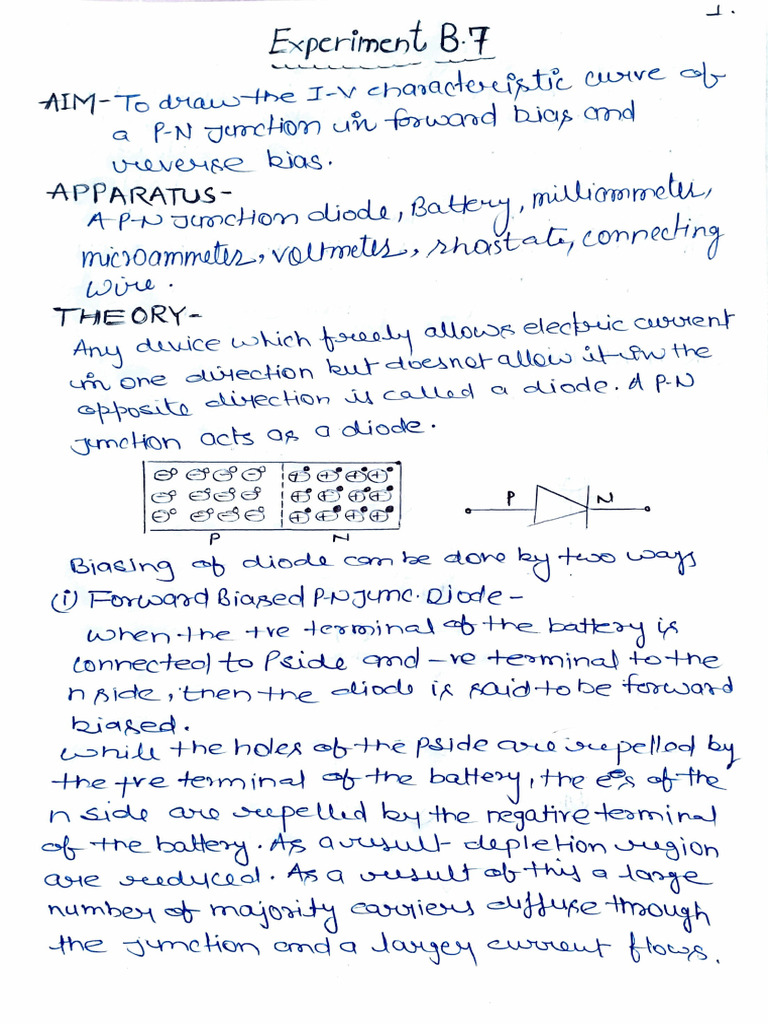 B7-PN Junction Diode | PDF