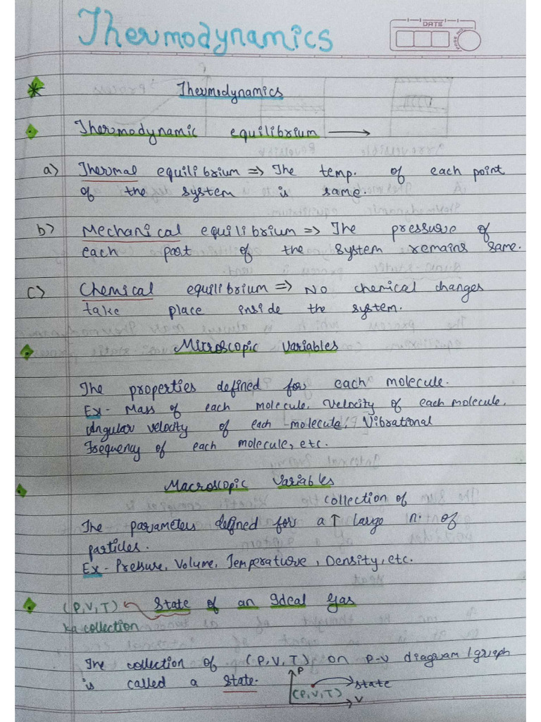 Thermodynamics Notes | PDF