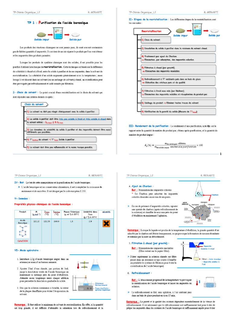 PolycopiÃ© TP ChImie Organique | PDF