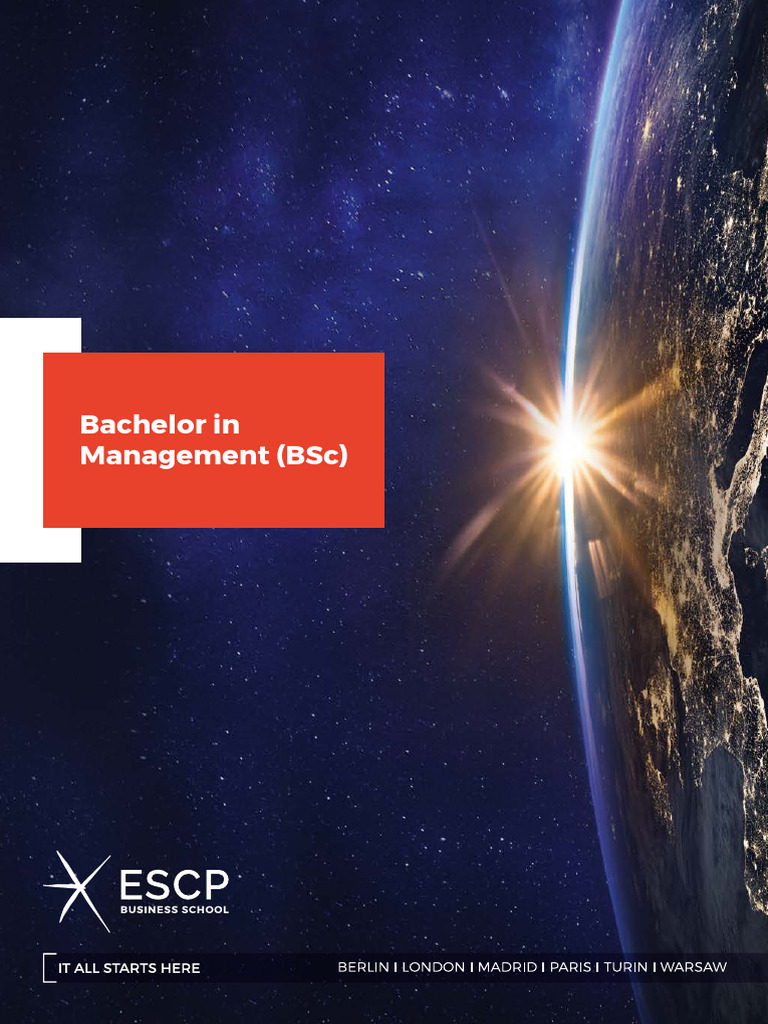Bachelor in Management BSC ESCP | PDF