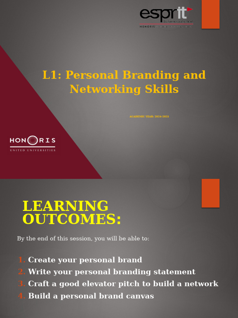 L1 Personal Branding and Networking Skills | PDF