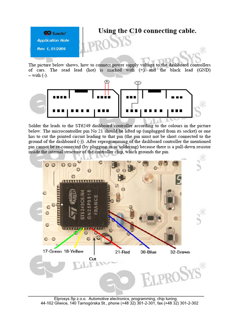Using The C10 Connecting Cable | PDF