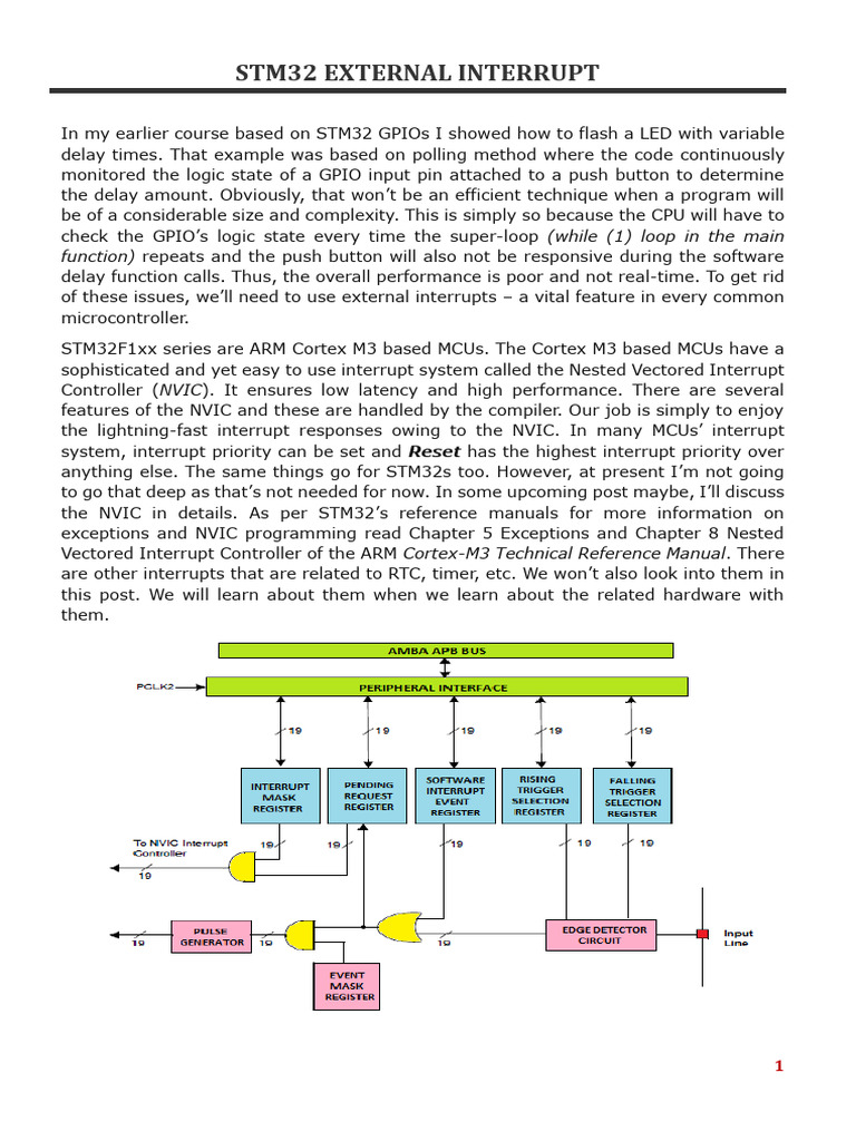 STM32 External Interrupt | PDF | Microcontroller | Computing
