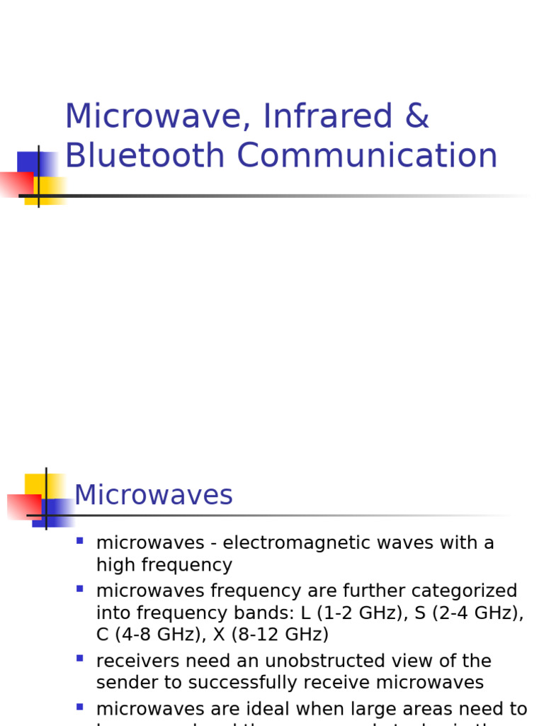 3 Microwaves, Infrared, Bluetooth | PDF